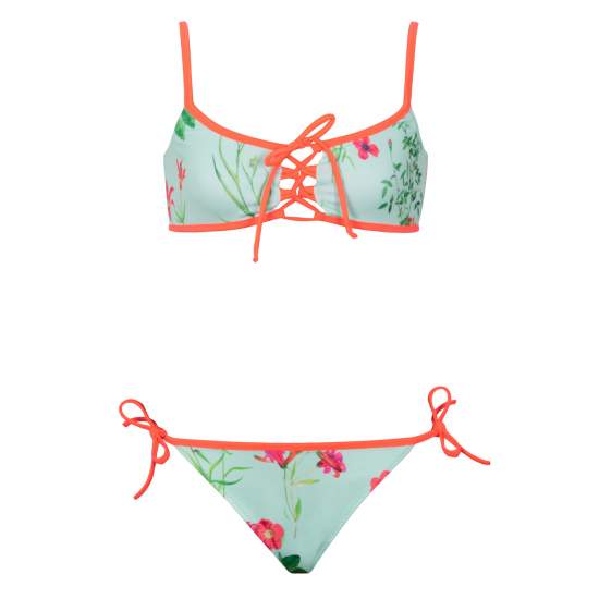 Magnolia Simple Pattern Kids Bikini Set