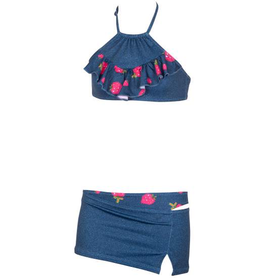 Fraise ÇIlek Jean Skirt Bikini Set