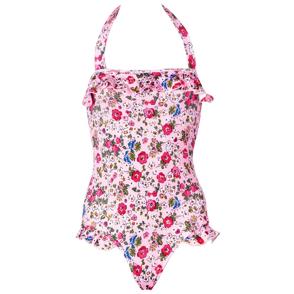 Fiona Flower Pattern Kids Swimsuit