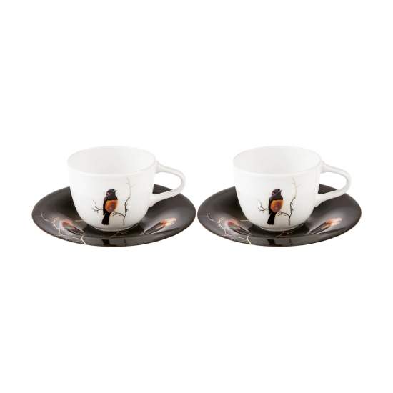 Karaca Fine Pearl Grace Black Set of 2 Coffee Cups 100 ml