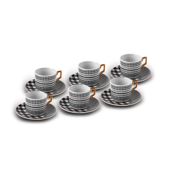 Karaca Mona Set of 6 Coffee Cups 100 ml