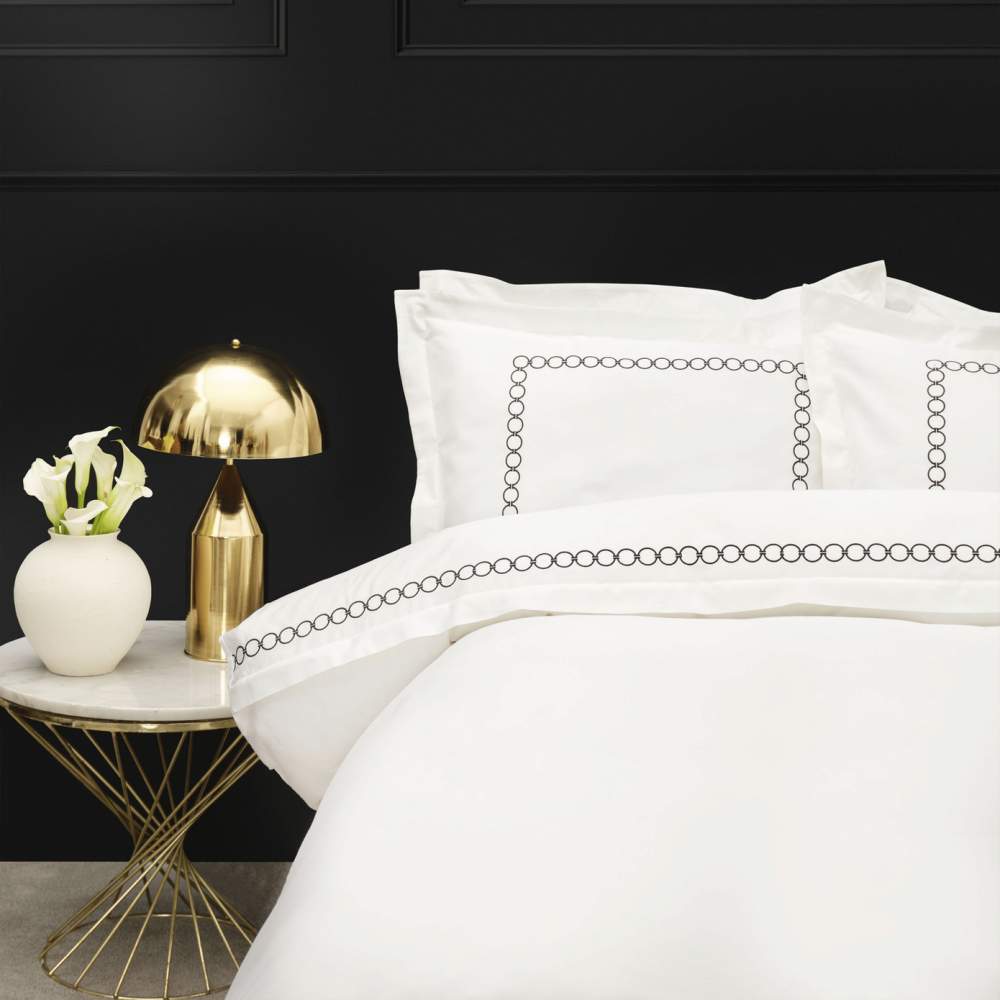 Karaca Home White Col Calypso Double Percale Duvet Cover Set
