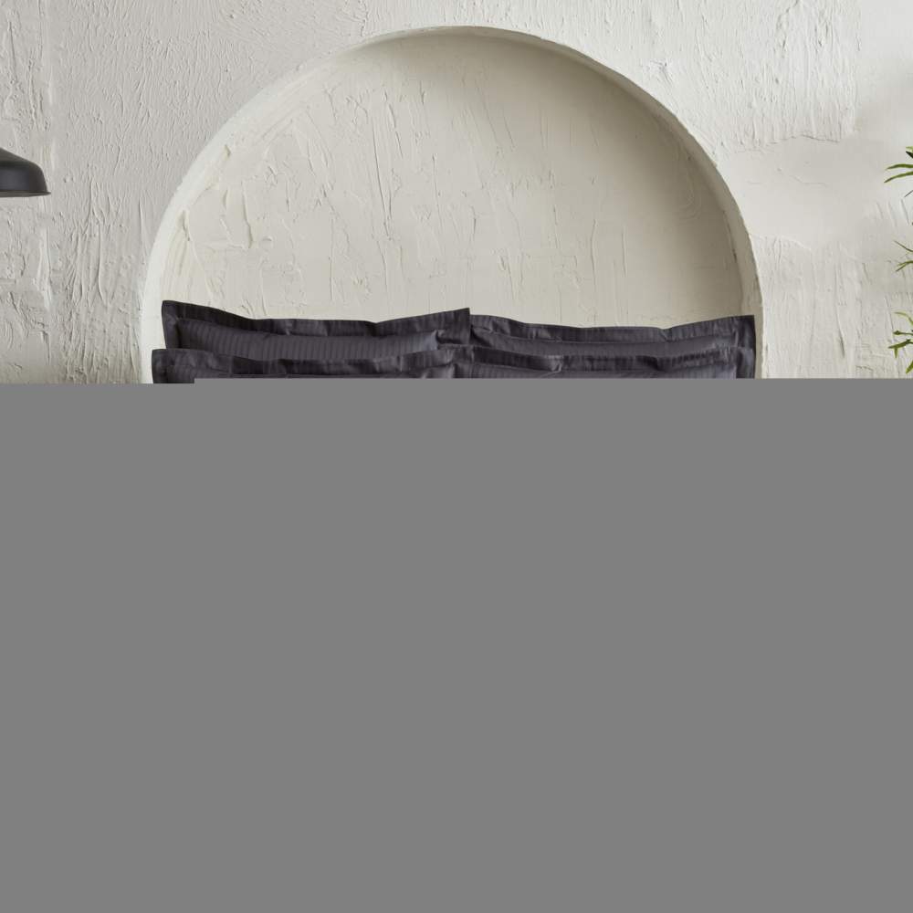 Karaca Home Uniq 100% Cotton Satin Single Duvet Cover Set Anthracite
