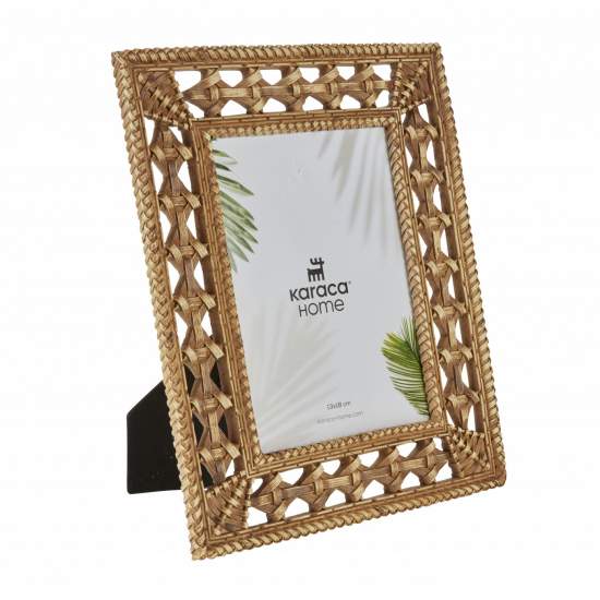 Karaca Home Melanie Straw Look Photo Frame