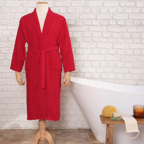 Karaca Home Daily Soft Red 100% Cotton Men's Bathrobe L/XL