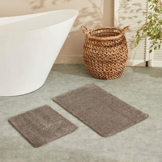 Karaca Home Connel Mat Set 50x80 cm + 50x40 cm Anthracite