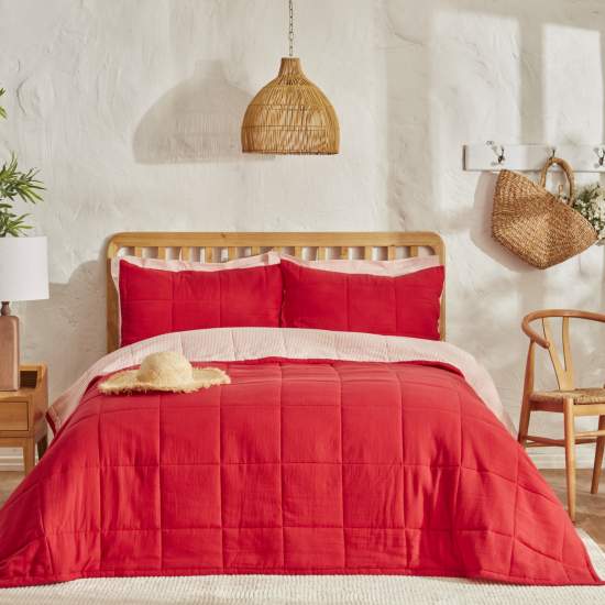 Karaca Home Barny Single Muslin Summer Comfort Red