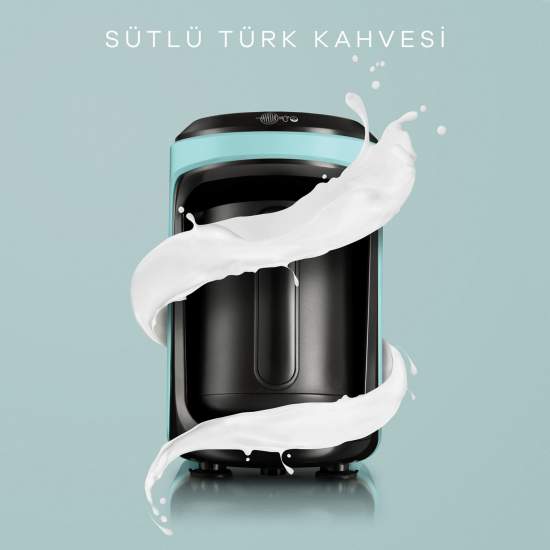 Karaca Hatır Hüps Milk Turkish Coffee Machine Aqua Green