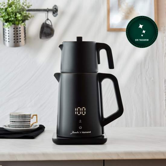 Jumbo x Homend Royaltea Cooltouch 1792H Touch Hand Non Burning Body Stainless Steel Talking Tea Maker with Wifi Control