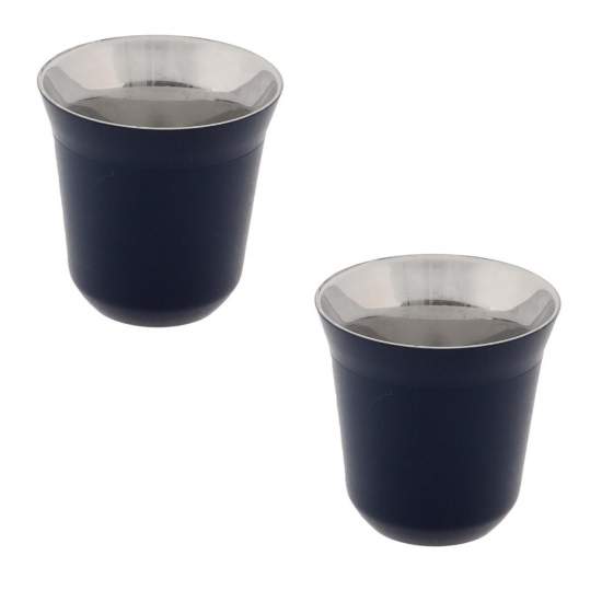 Jumbo Glory 7 Double Wall Thermo Steel Cup with 2 160ml - Navy Blue