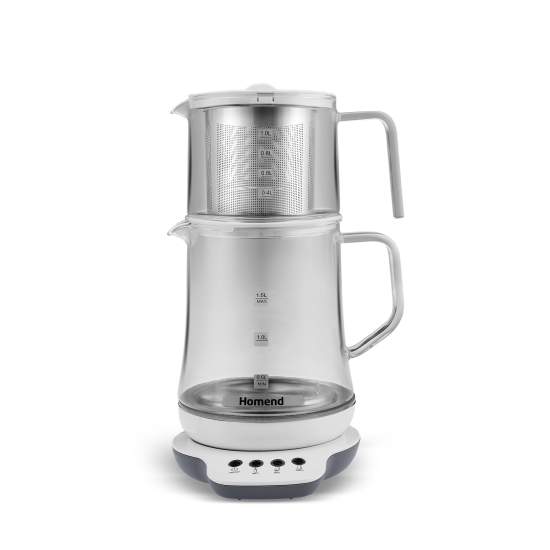 Homend Royaltea 1749H Talking Glass Tea Maker White