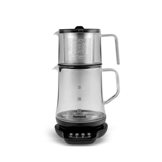 Homend Royaltea 1746H Talking Glass Tea Maker Black