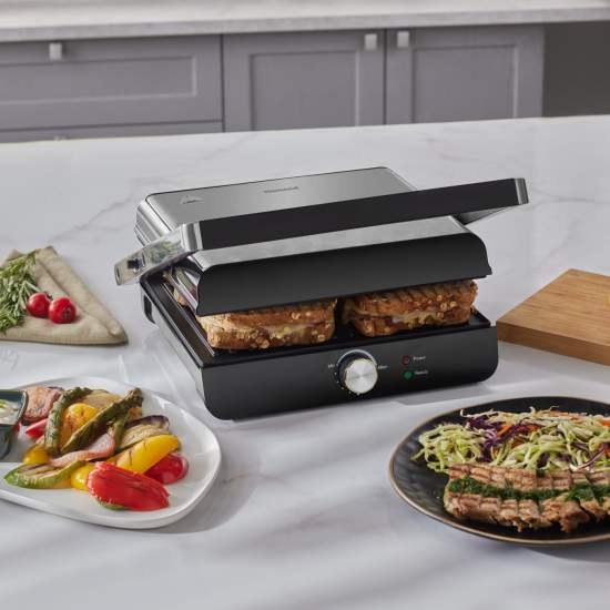 Homend Grilliant 1346H Inox Body Cast Plate Toaster and Grill Machine