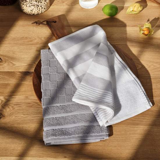 Emsan Bukle 2 Piece Drying Towel Gray