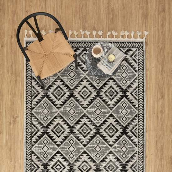Cashmere Carpet 7/24 Scandinavian Olaf Black 80x150 cm