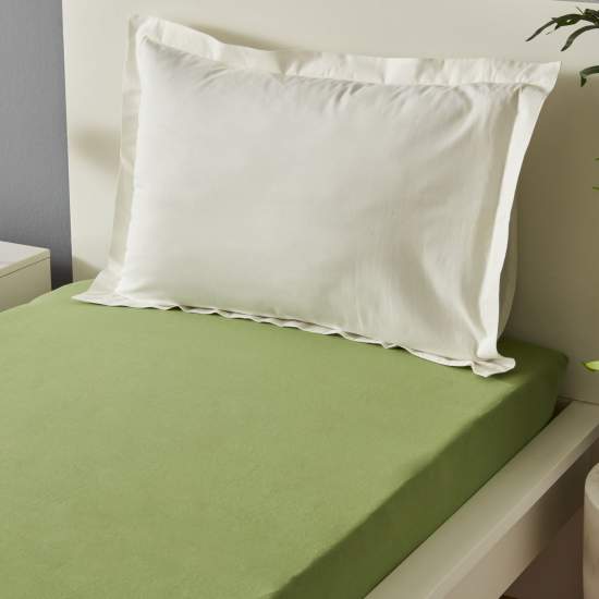 Karaca Home Young Single Elastic Combed Cotton Linen Light Green