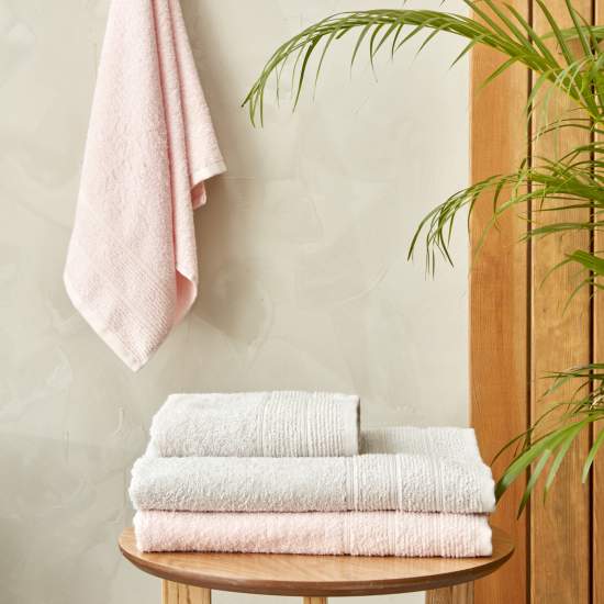 Karaca Home Vinos 4 Pcs Bath/Head Towel Hammam Set Powder