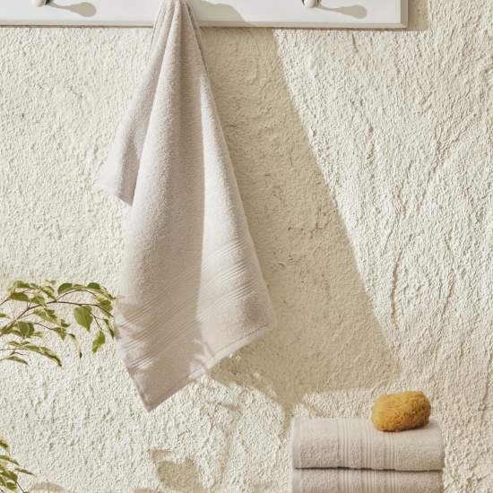 Karaca Home Road 100% Cotton Set of 4 Face Towels 50x90 cm Gray