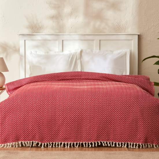 Karaca Home Glitz Single Bedspread Red
