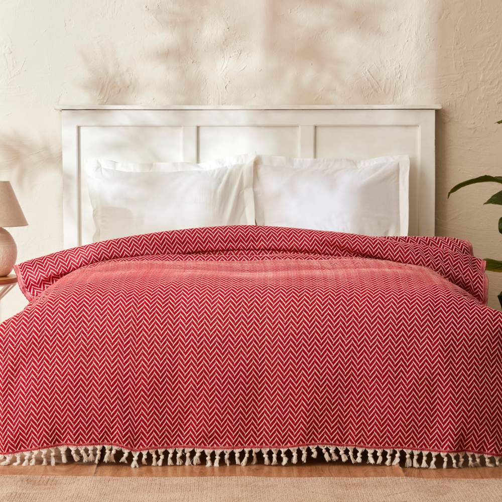 Karaca Home Glitz Single Bedspread Red