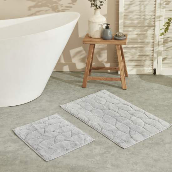 Karaca Home Elegant Doormat Set 50x80 cm 50x40 cm Gray