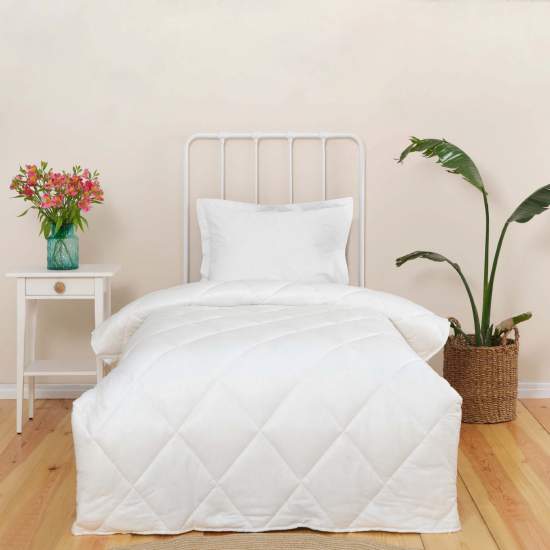Karaca Home Ekosoft White Single Washable Quilt 155x215