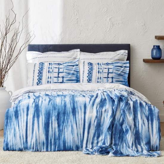 Karaca Home Adra 100% Cotton Double Pique Duvet Cover Set Blue