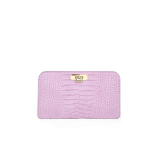 Lilac Women's Leather Clutch