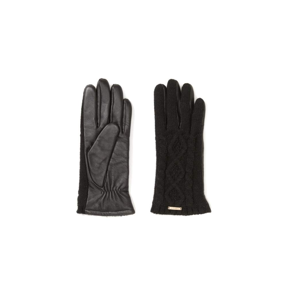 Black Womens Leather Gloves