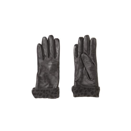 Black Womens Leather Gloves