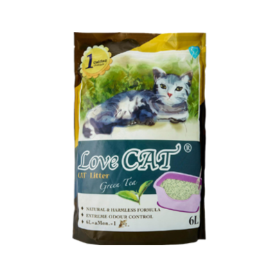 Love Cat Tofu posip za mačke 6L - Zeleni Čaj