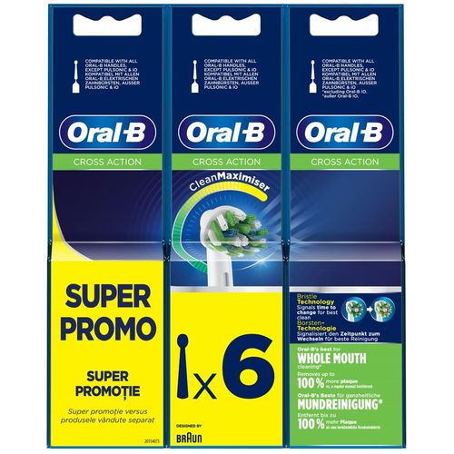 Oral-B Cross Action nastavak za električnu četkicu, 6kom