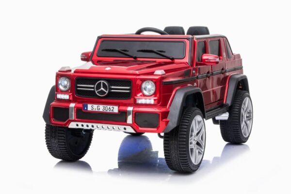 Auto za decu Mercedes Benz MAYBAH G650 na akumulator sa mekim gumama i kožnim sedištem – metalik crveni, BJG 650S