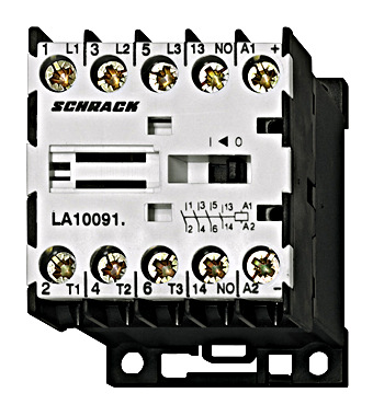 Pomoćni kontaktor 20A(AC1)/9A(AC3)/3p/1NO/230VAC +varistor
Nazivna struja 20A, Napon špulne AC 230V