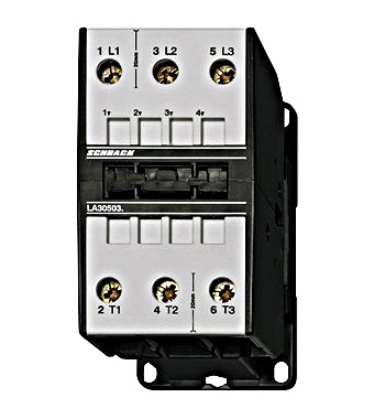 Kontaktor, 3-polni, 22kW/50A AC3, 110A AC1, 24VAC
K3-50A00, Nazivna struja 40A, Napon špulne AC 24V