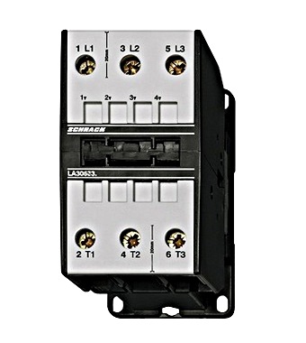 Kontaktor, 3-polni, 30kW/62A AC3, 120A AC1, 24VAC
K3-62A00, Nazivna struja 62A, Napon špulne AC 24V