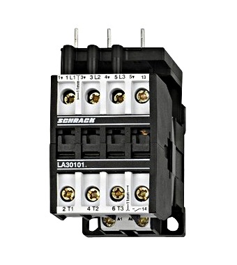 Kontaktor 3-polni 4kW, AC3, 10A, 230VAC + 1NO ugrađen + VK3
K3-10N, Veličina LA3, Nazivna struja 10A, Napon špulne AC 230V
