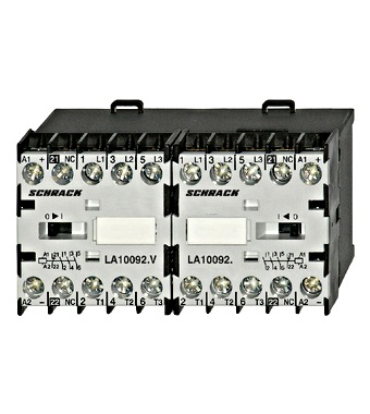 Kontaktor za promenu smera 4kW 230VAC sa meh.blokadom, 1NC
mehanička blokada, sa N/C, Veličina LA1, Nazivna struja 20A, Napon špulne AC 230V