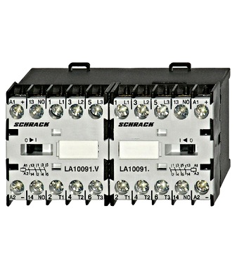 Kontaktor za promenu smera 4kW 230VAC sa meh.blokadom, 1NO
mehanička blokada, sa N/O, Veličina LA1, Nazivna struja 20A, Napon špulne AC 230V