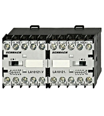 Kontaktor za promenu smera 5,5kW 230VAC sa meh.blokadom, 1NO
mehanička blokada, sa N/O, Veličina LA1, Nazivna struja 12A, Napon špulne AC 230V