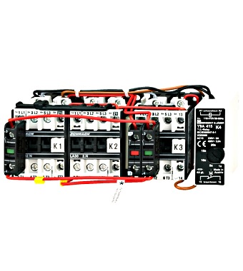 Kontaktorska kombinacija zvezda/trougao 7,5kW/AC3/16A,24VAC
K3NY15, Nazivna struja 16A, Napon špulne AC 24V