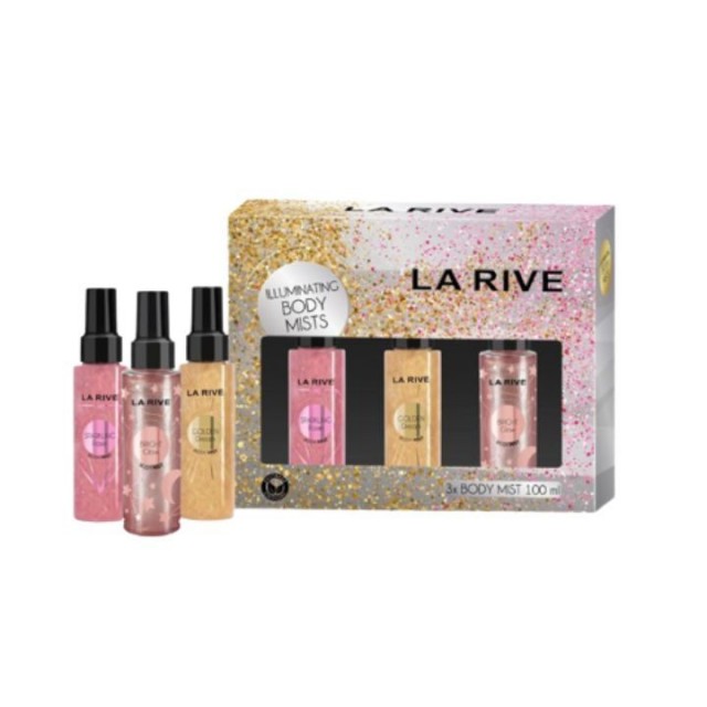 LA RIVE ILLUMINATING BODY MISTS set, 3x100ml