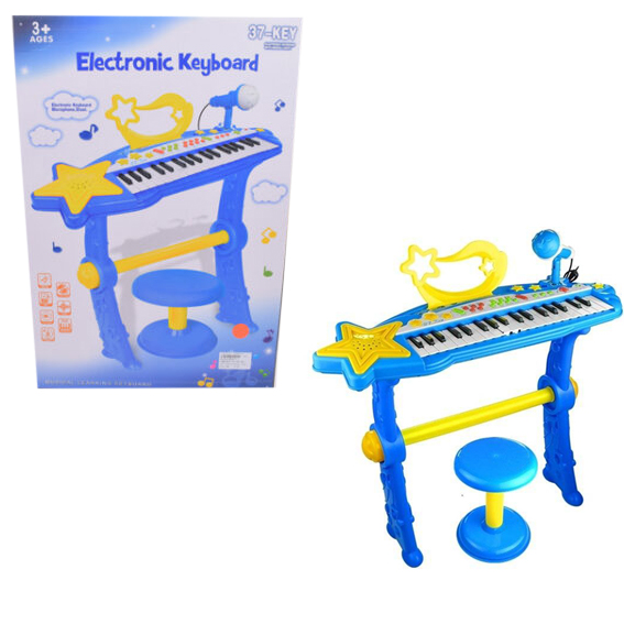 Sintisajzer,plava klavijatura sa stolicom,mikrofonom i mp3 priključkom 950002