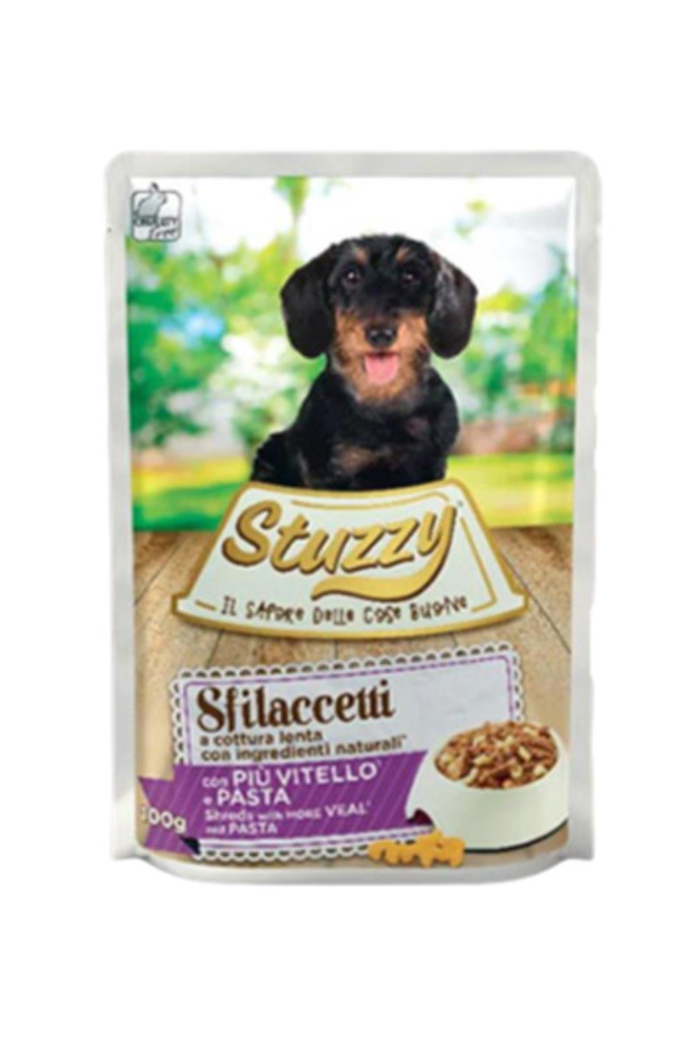 Stuz. shreds dog teletina&pasta 100 g