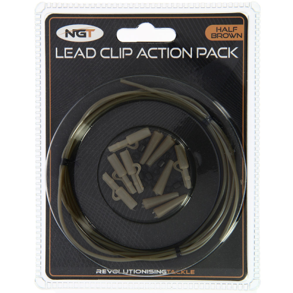 NGT Lead Clip Action Pack – Half Brown