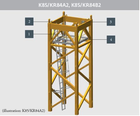 Potain Connecting mast K85/KR84A2 5m or K85/KR84B2 10m for rental sekcija tornja za Potain K85/KR84A2 toranjske dizalice