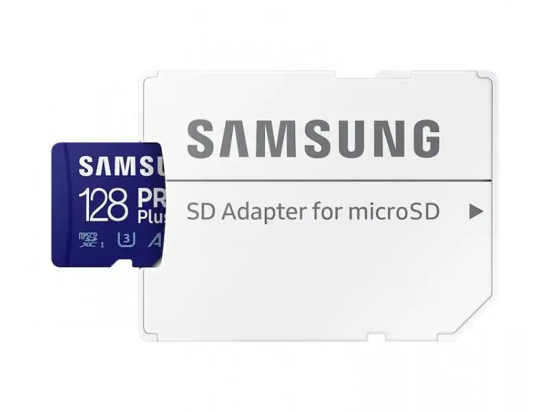 SAMSUNG PRO PLUS MICROSDXC 128GB U3 BLUE + SDXC ADAPTER (MB-MD128SA)
