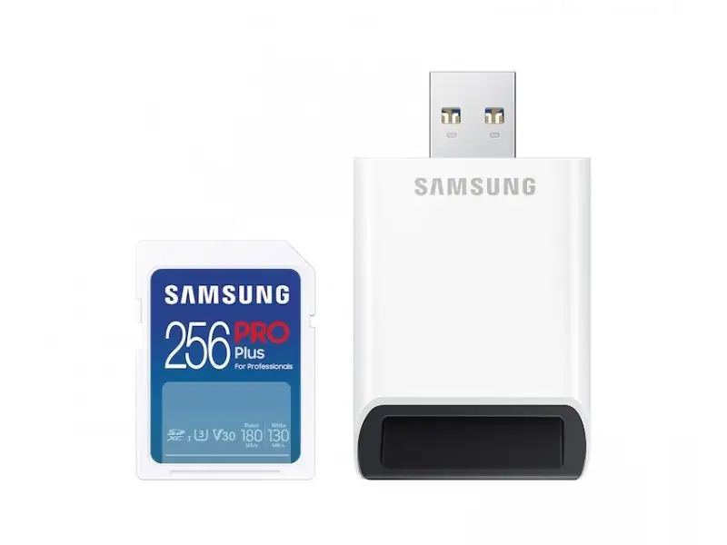 SAMSUNG PRO PLUS FULL SIZE SDXC 256GB U3 + CARD READER (MB-SD256SB)