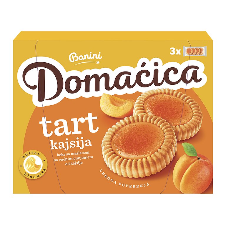 Keks Tart kajsija Domacica 210g