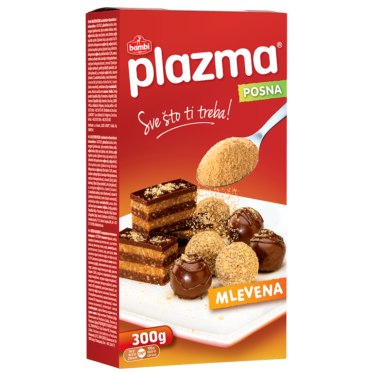 Keks Plazma mlevena posna 300g